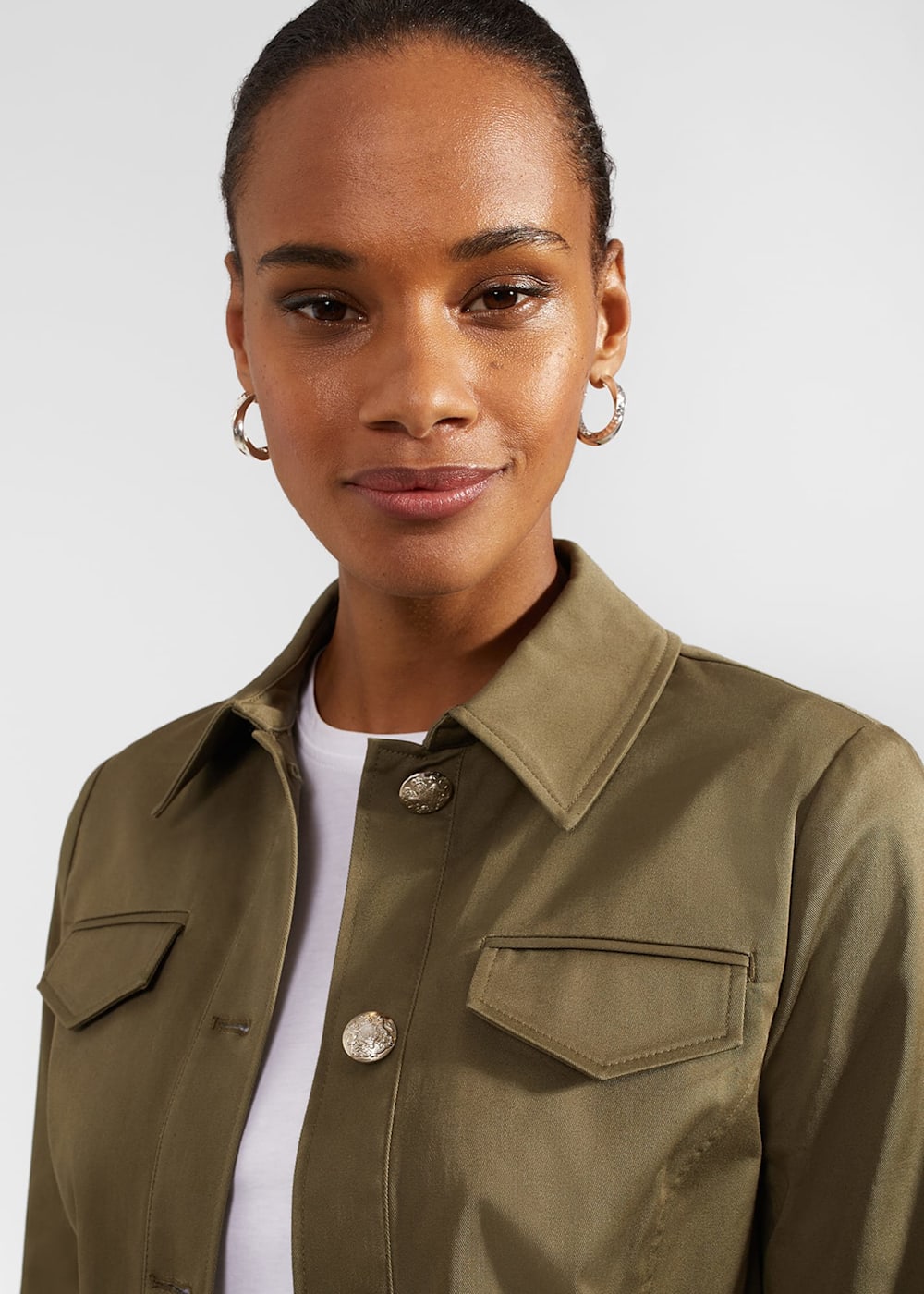 Farrah Cotton Blend Jacket | Hobbs US | Farrah Cotton Blend Jacket | Hobbs US |